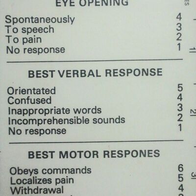 Glasgow Coma Scale(GCS) : สาระความรู้