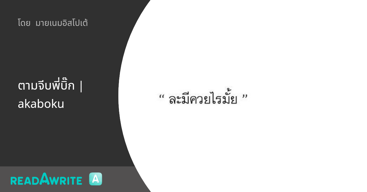 ตามจีบพี่บิ๊ก | akaboku: ฟิคฟรีสไตล์ (แชท)