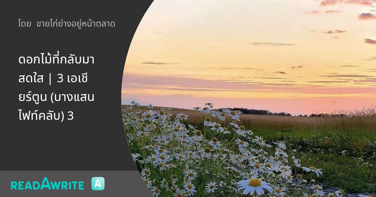 ดอกไม้ที่กลับมาสดใส | 3 เอเชียร์ตูน (บางแสนไฟท์คลับ) 3 - 3 | ฝันดี ...